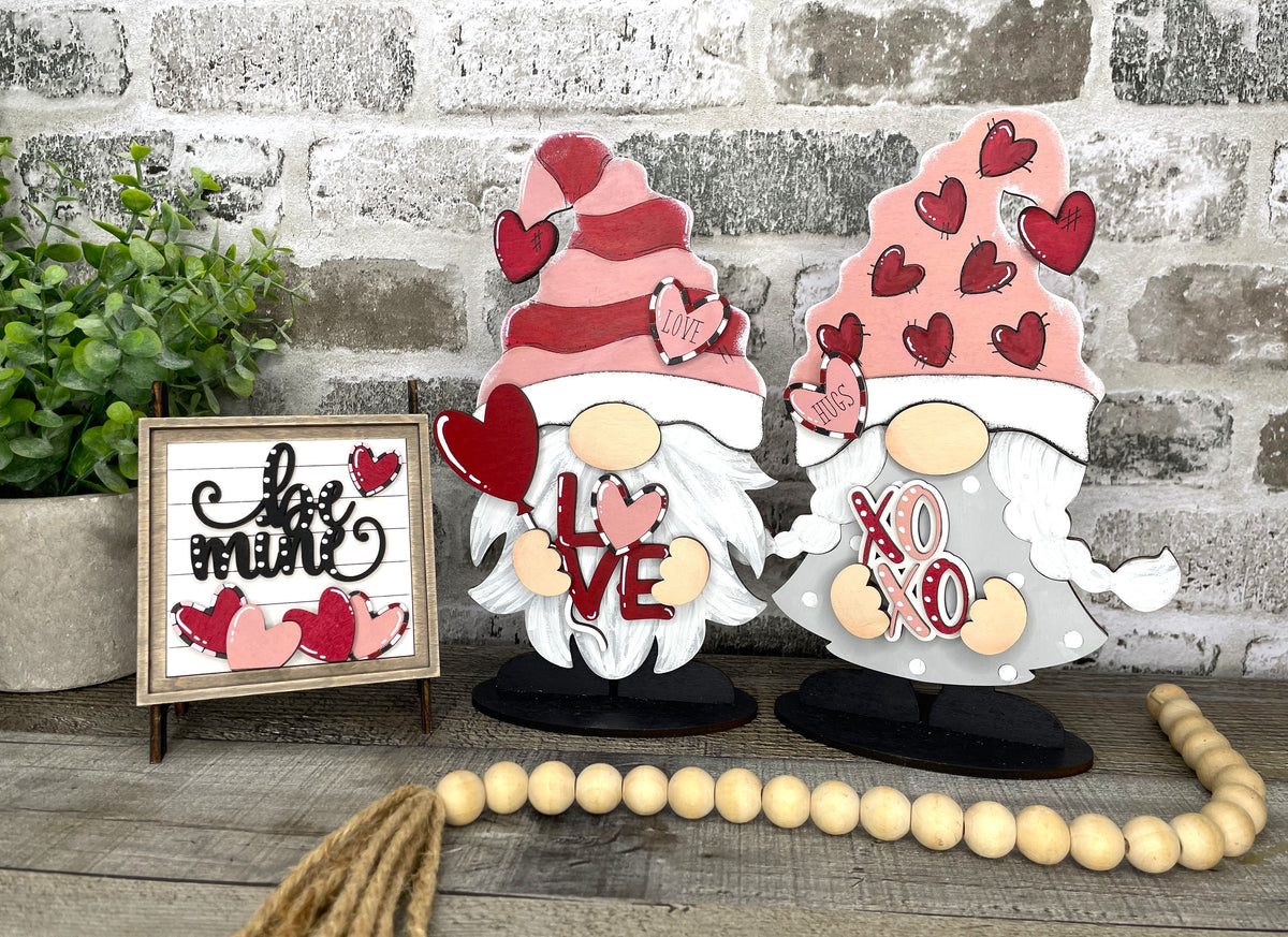 3 D Valentine Love Couple Gnomies Wood DIY Craft with Sign – Clayopatra ...