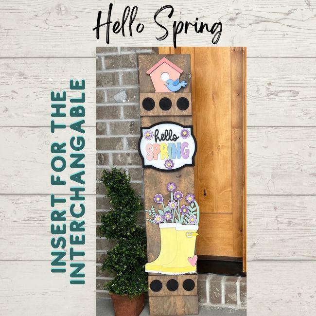 Hello Spring Interchangeable Porch Leaner Kit ***3D Kit only*** – Clayopatra Arts