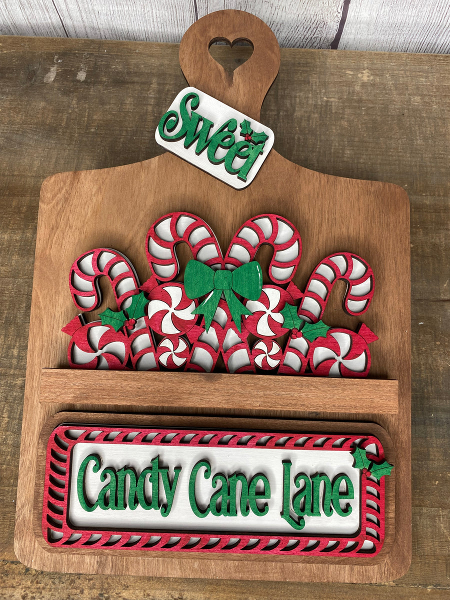 DIY Candy Cane Lane Insert for the Double Sided Truck or Bread Board ...