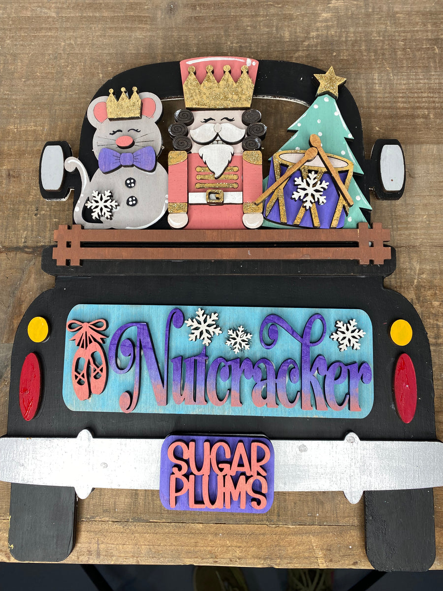 3D DIY Fall Nutcracker Wood Truck Insert: Insert Only for Double Sided ...