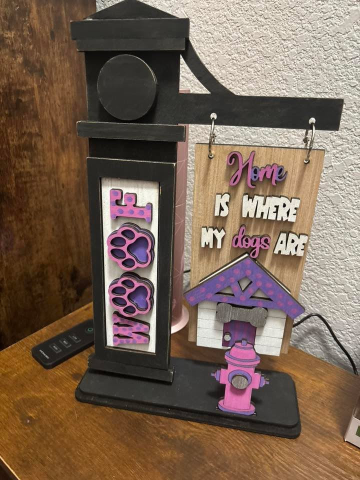 3D Dog Woof Woof DIY Wood Insert Kit for the Arm Stand: Insert Only ...