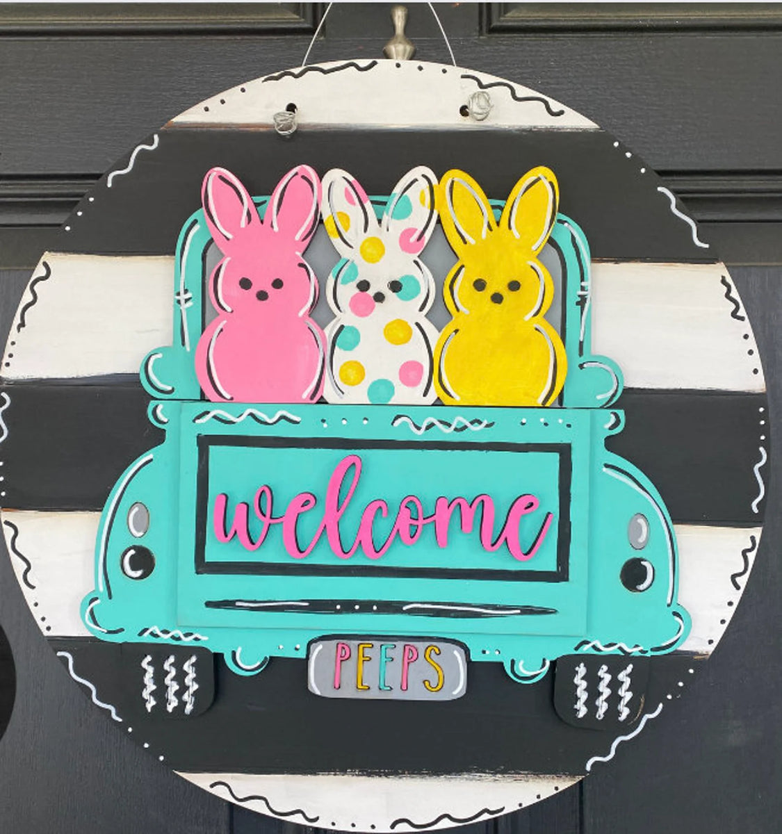 Welcome Peeps DIY Wood Door Hanger Blank: 12" or 18" – Clayopatra Arts