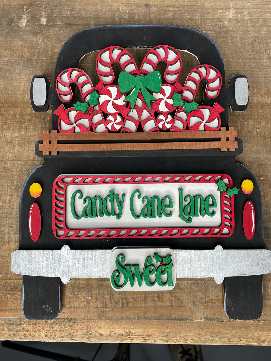 DIY Candy Cane Lane Insert for the Double Sided Truck or Bread Board ...