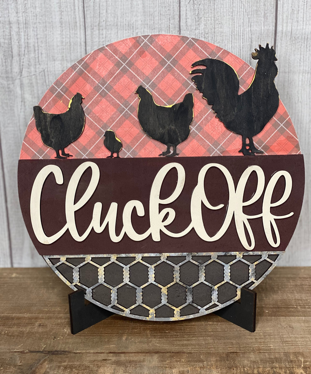 Cluck Off DIY Wood: Door Hanger Blank: 12" or 18" – Clayopatra Arts