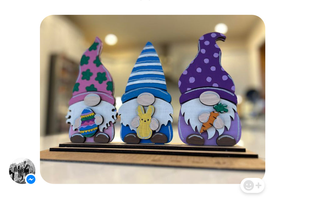 DIY Wood Easter Gnomies Trio – Clayopatra Arts