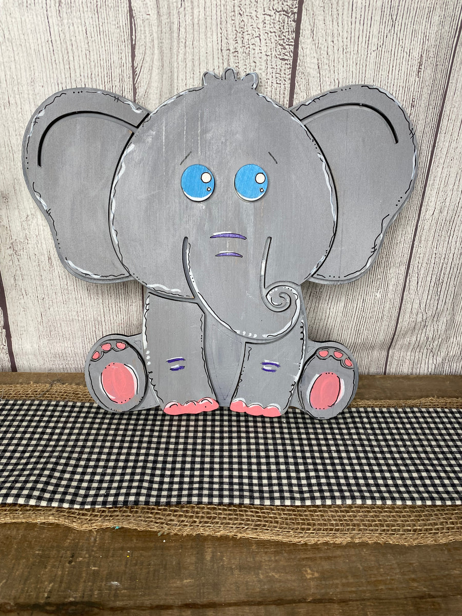 10" Kids Wood Elephant Art Project – Clayopatra Arts