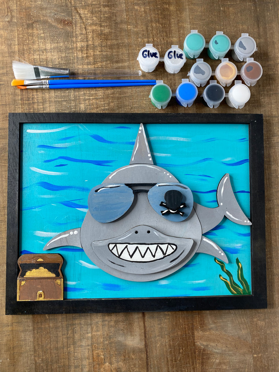 Multi Layer Wood Pirate Shark Artsy Project for Kids – Clayopatra Arts