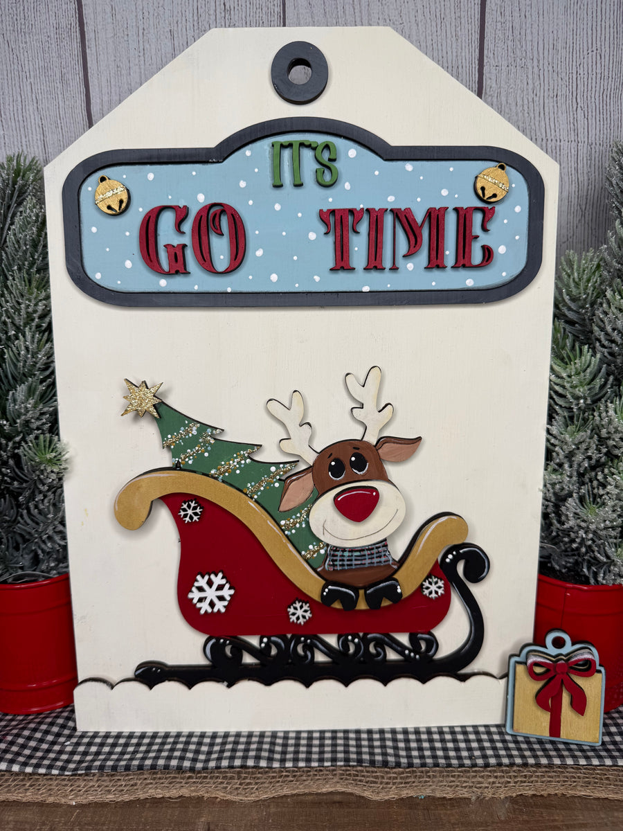It's Go Time Reindeer DIY Wood Insert Kit for the Giant Gift Tag: Inse ...