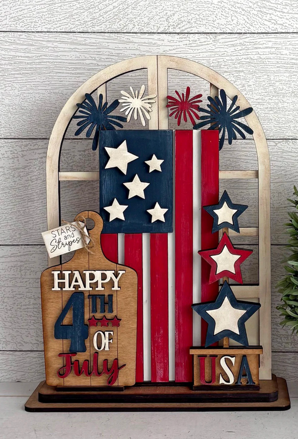 4th of July Insert For Window Shelf Sitter DIY Wood Insert Kit: Insert ...