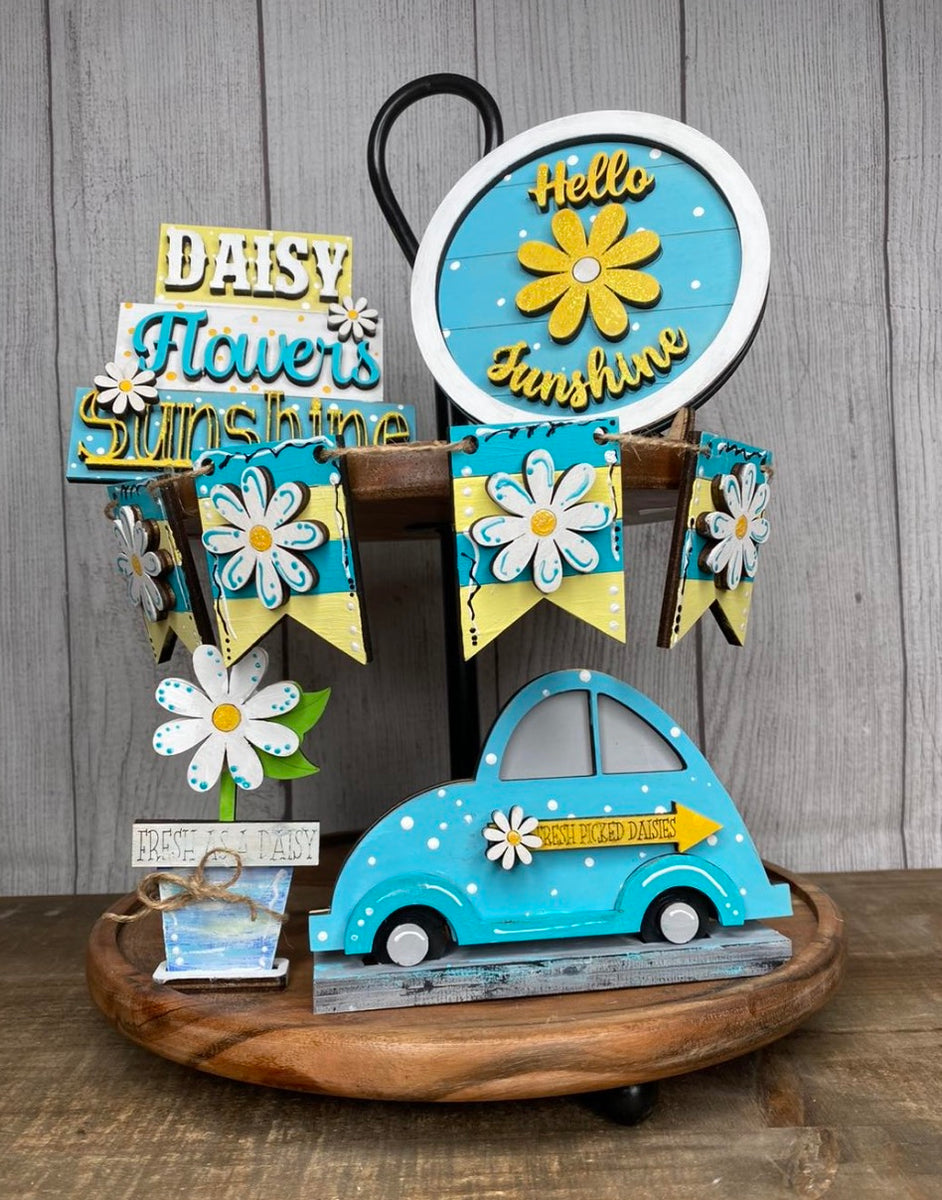 Hello Daisy Tiered Tray Kit Shelf Sitter Set: – Clayopatra Arts