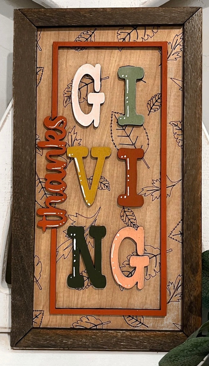 "Thanks Giving" DIY Wood Shelf Leaner Sign – Clayopatra Arts