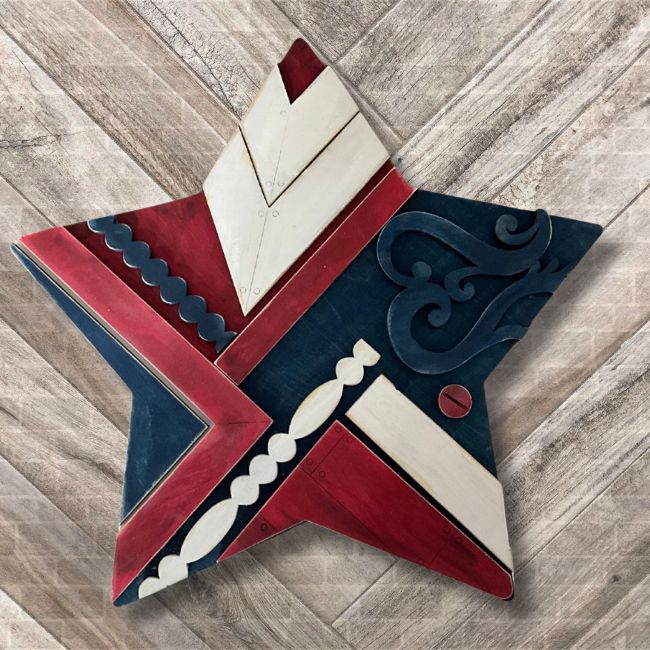 Rustic Farmhouse Star DIY Wood Shelf Leaner – Clayopatra Arts