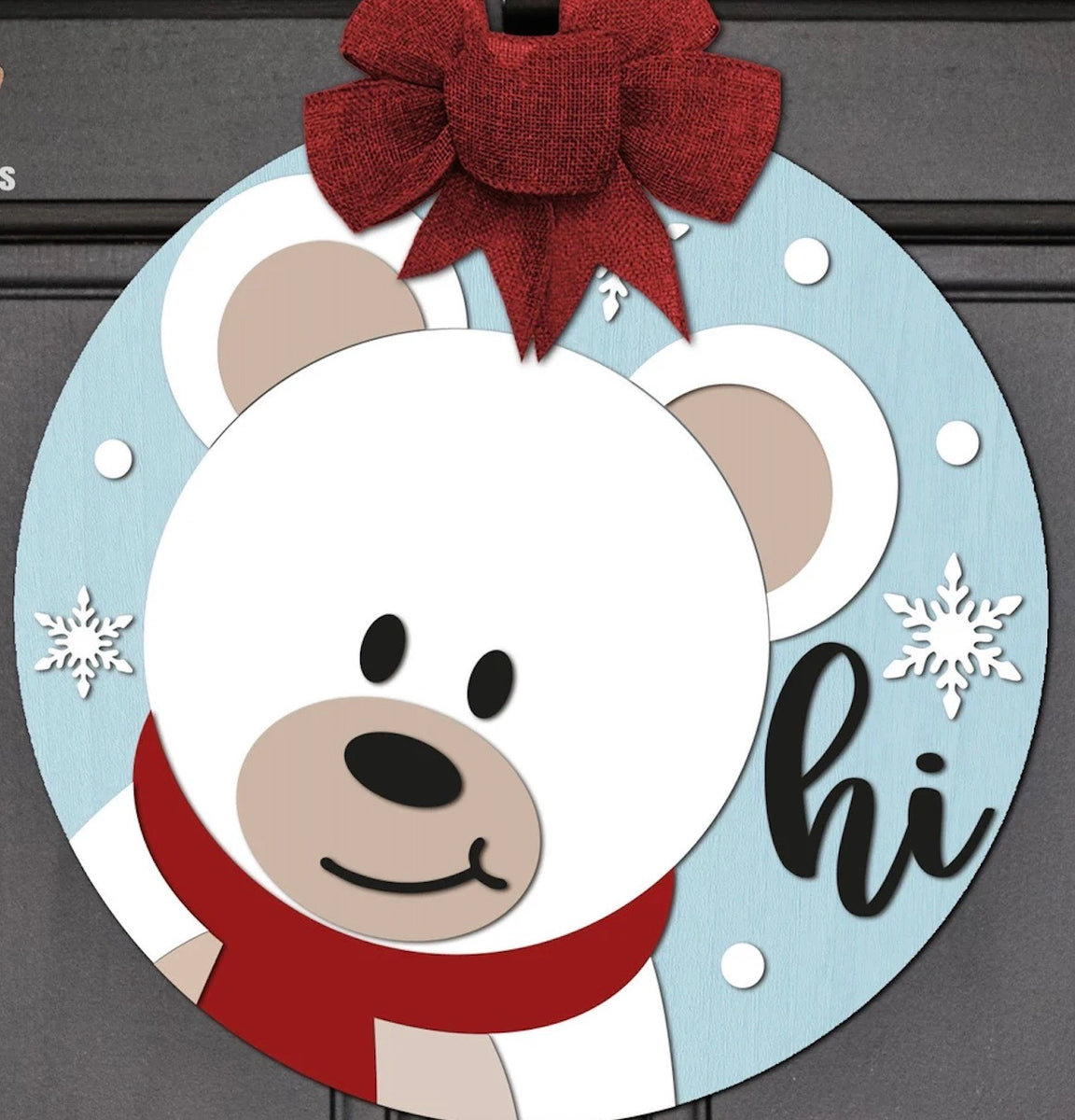 12" Kids Wood Polar Bear Hanger Paint Kit – Clayopatra Arts